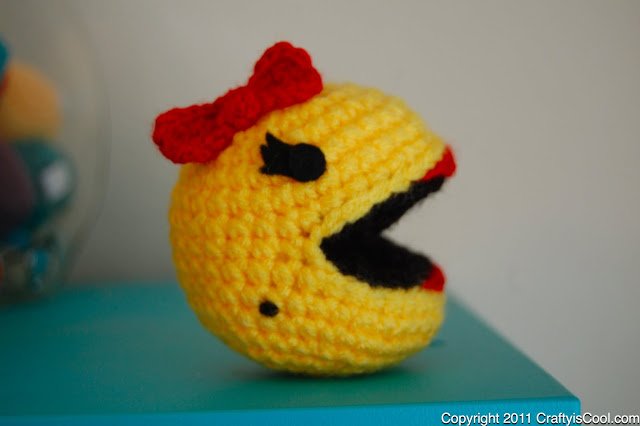 Patrón gratis amigurumi de pacman (señora pacman). - amigurumis y más